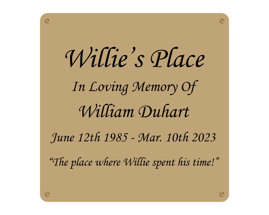 Personalized Engraved Plate, Gold Name Plate, Plaque, Custom Engraving ...