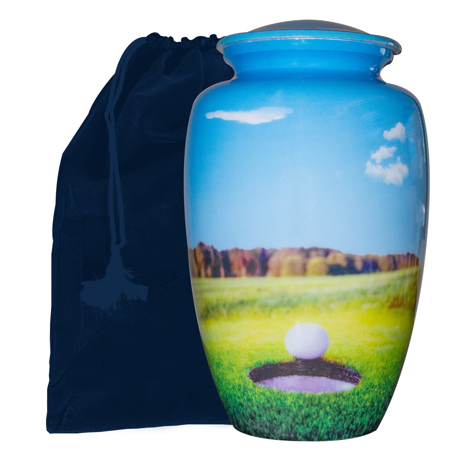 Personalized Large Size Golf Human Cremation Urn With Velvet Bag ...