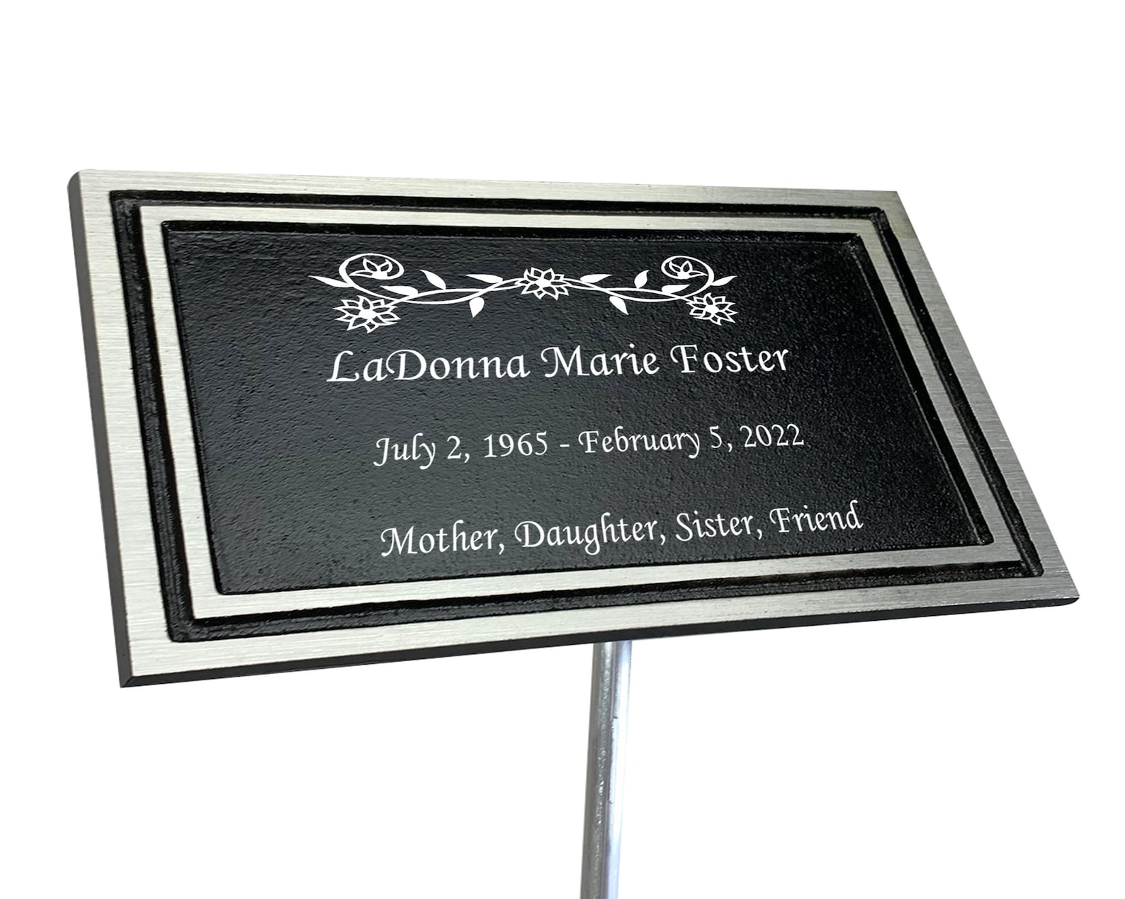 Personalized Memorial Plaque, Grave Marker, Remembrance Plaque, Outdoor ...