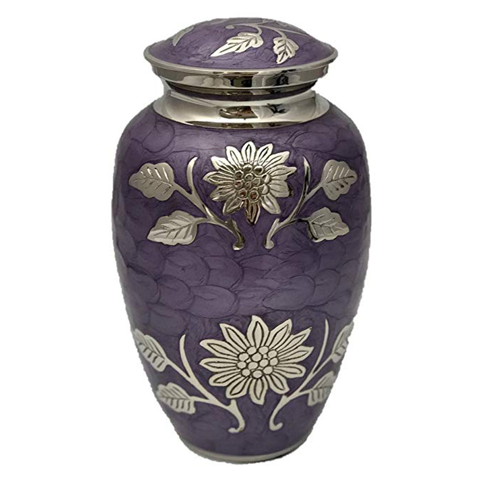Custom Lavender Cremation Urn, Memorial Brass Adult Human Memorial Urn ...