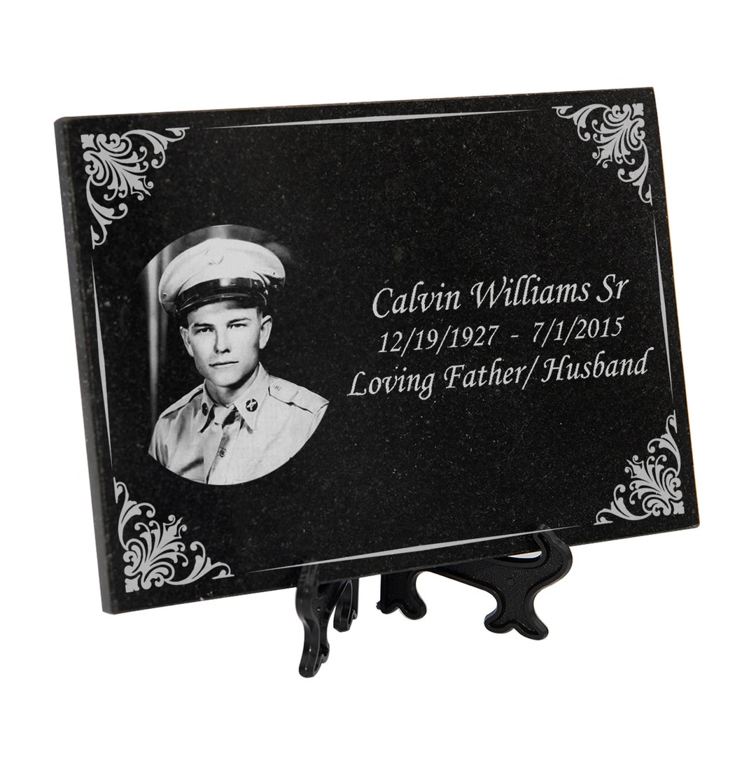 Photo Memorial Plaque, Granite Grave Marker, Remembrance Plaque ...