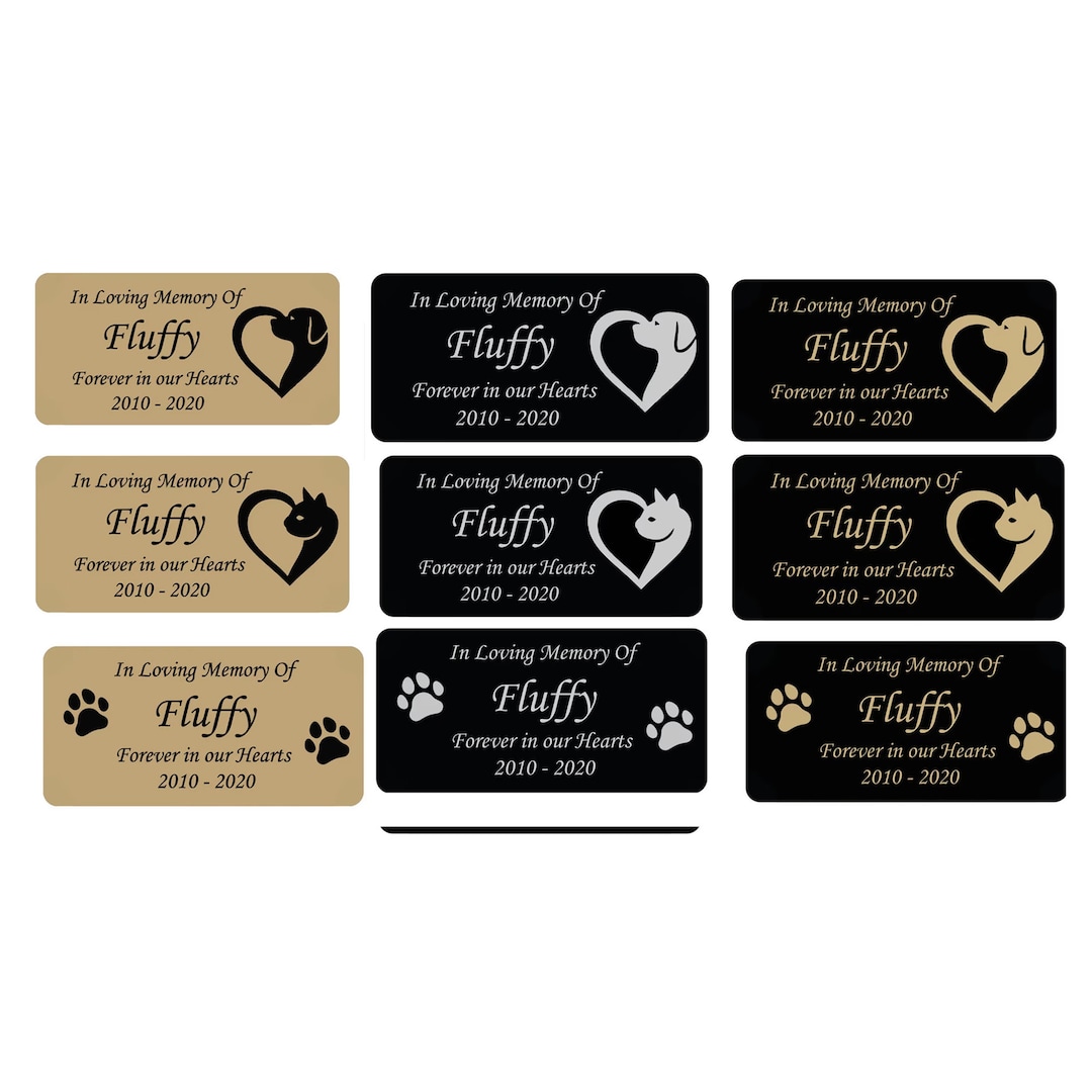 Pet Memorial Personalized Plaques, Paw Pet Engraved Plates ...