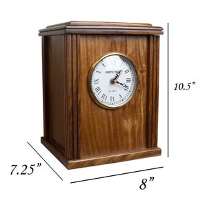 Memorial Mantel Clock Cremation Urn, Adult Size Urns for Human Ashes ...