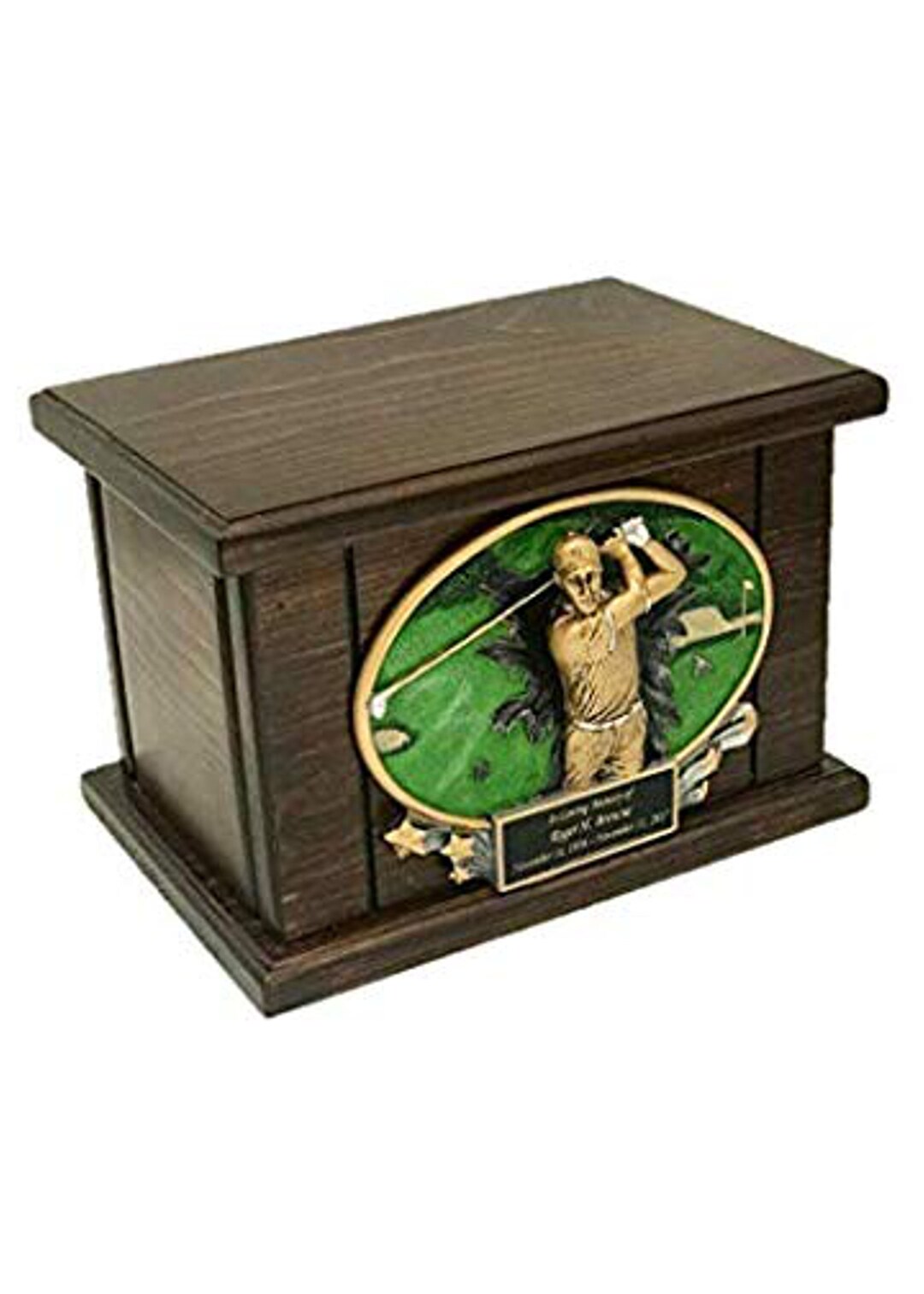 NWA Golf Cremation Urn, Wood Urn, Golfer Urn, Wooden Funeral Urn ...