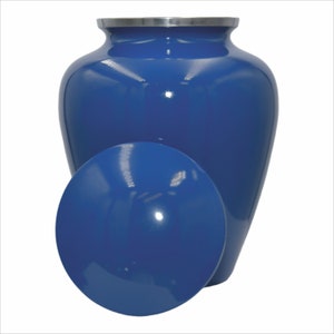 Star of David Blue Cremation Urn for Human Ashes, Jewish Cremation Urn ...