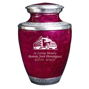 Truck Cremation Urn, Customized Human Adult Funeral Urn for Truckers ...