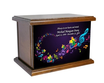 Wood Urn Musical Notes - Etsy