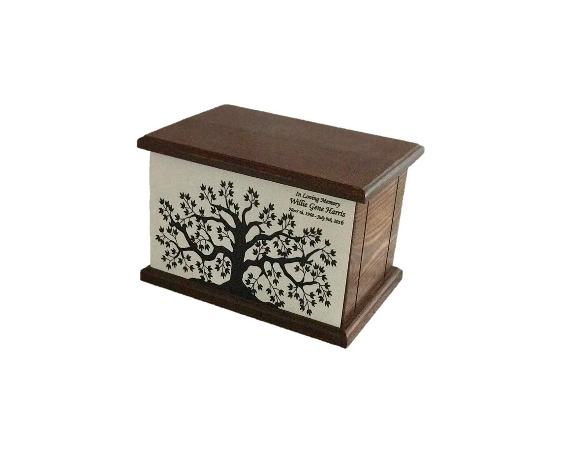 Tree of Life Cremation Urn Wood Funeral Urn Funeral Wooden - Etsy