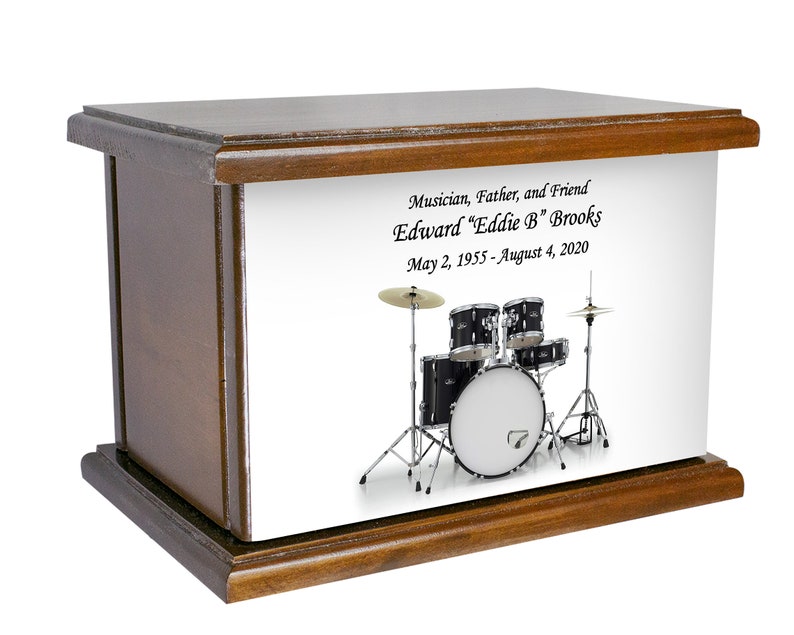 Drums Cremation Urn Wood Funeral Urn Music Wooden Urn With - Etsy