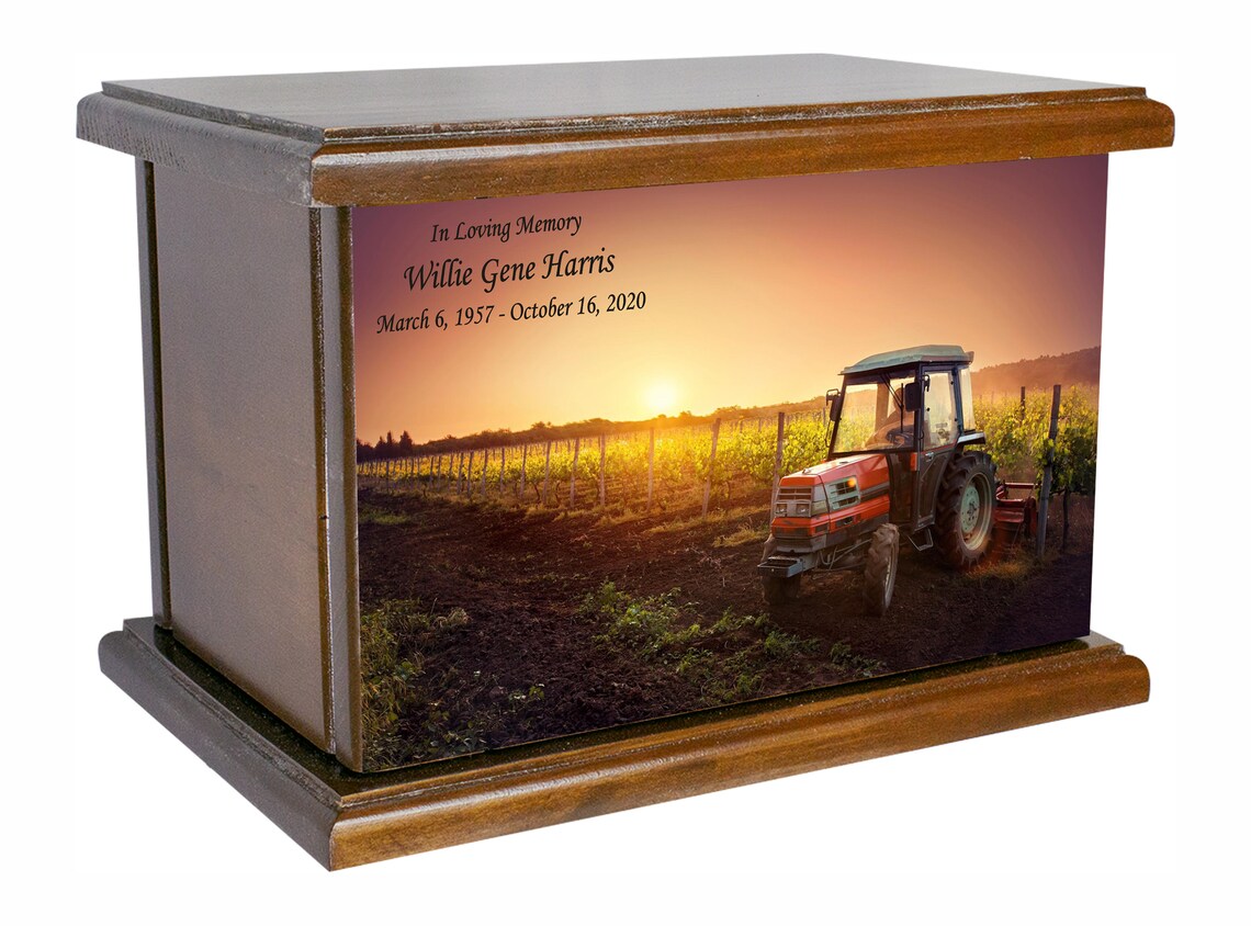 American Farm and Red Tractor Cremation Urn Personalized - Etsy