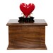Red Heart Wooden Funeral Urn Lovers Cremation Urn Wood - Etsy