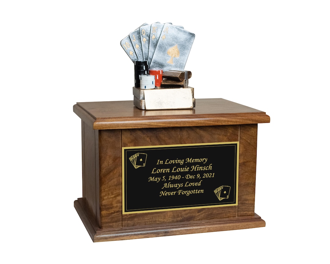 Poker Theme Cremation Urn, Playing Cards Urn, Poker Player, Casino ...