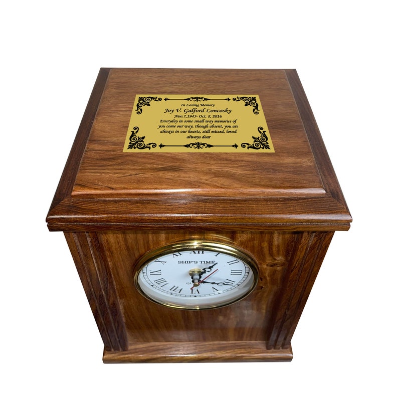 Memorial Mantel Clock Cremation Urn Adult Size Urns for Human - Etsy