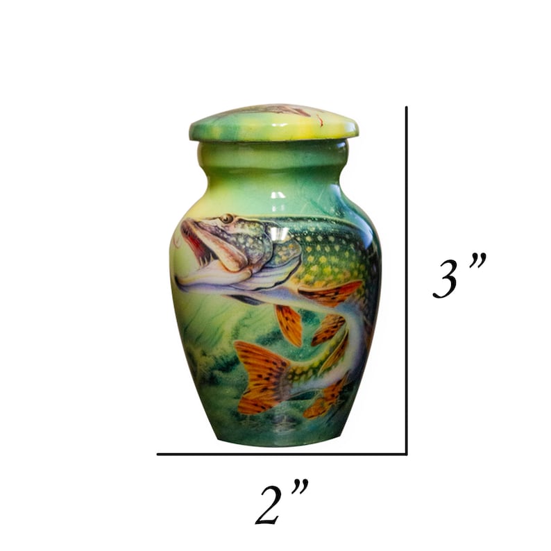 Personalized Large Funeral Urn, Bass Fish Urn, Fishing Cremation Urn ...