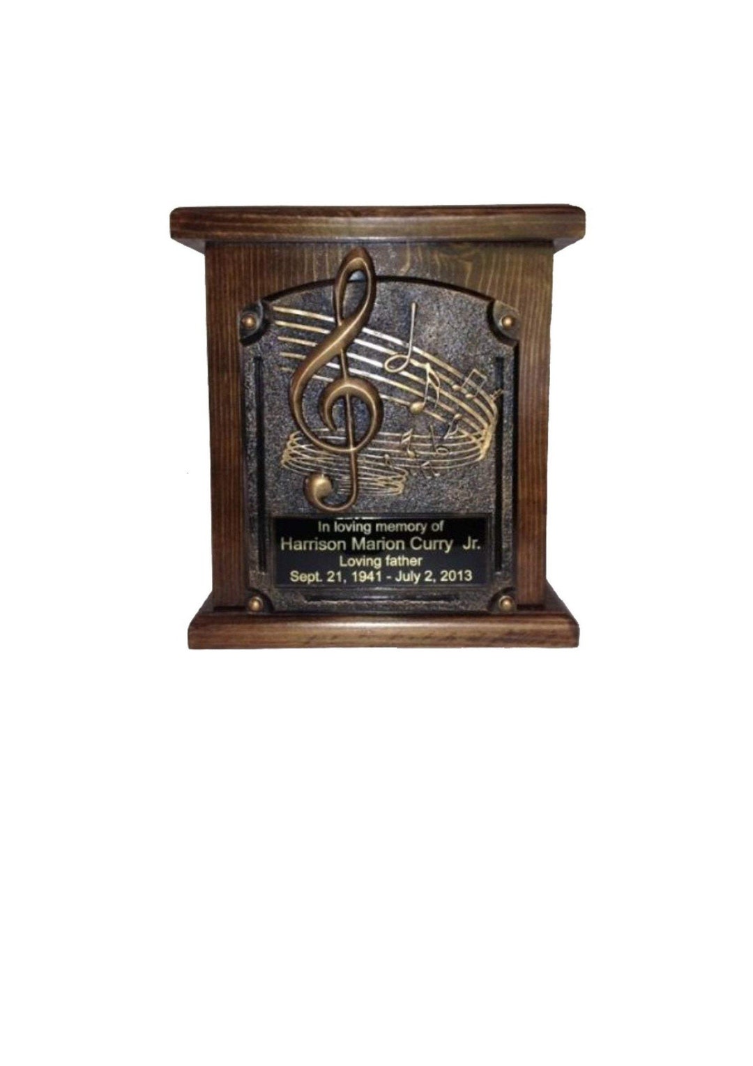 Music Lovers Cremation Urn, Wood Funeral Urns, With Engraving - Etsy