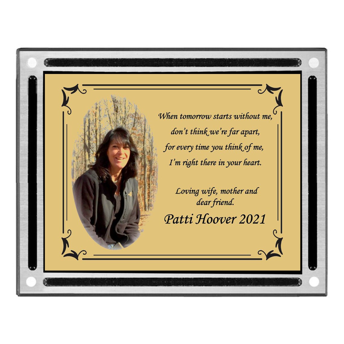 Personalized Photo Memorial Plaque Grave Marker Remembrance - Etsy