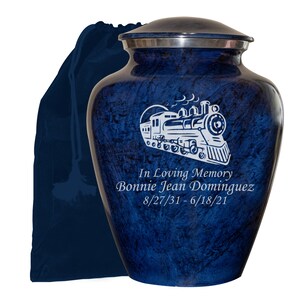 American Train Cremation Urn, Country Train Adult Funeral Urn, Steam ...