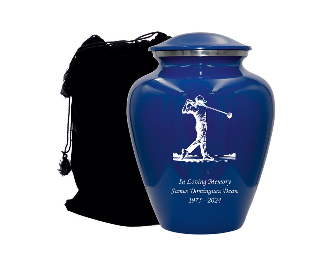 Golf Urn, Golf Lover's Cremation Urn, Customized Human Adult Funeral ...