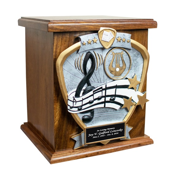 Music Lovers Cremation Urn Urns for Human Ashes Wood Funeral - Etsy