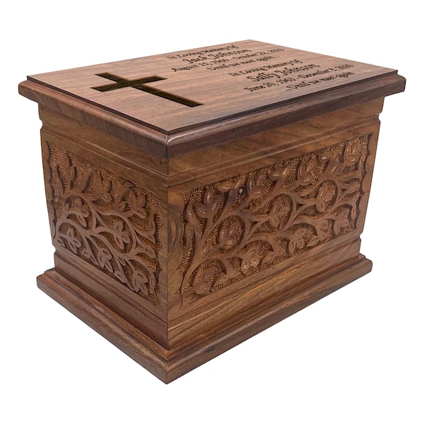 Wooden Urns With Cross - Etsy