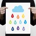 Counting Rain Drops Educational Print Numbers 1 10 Nursery - Etsy