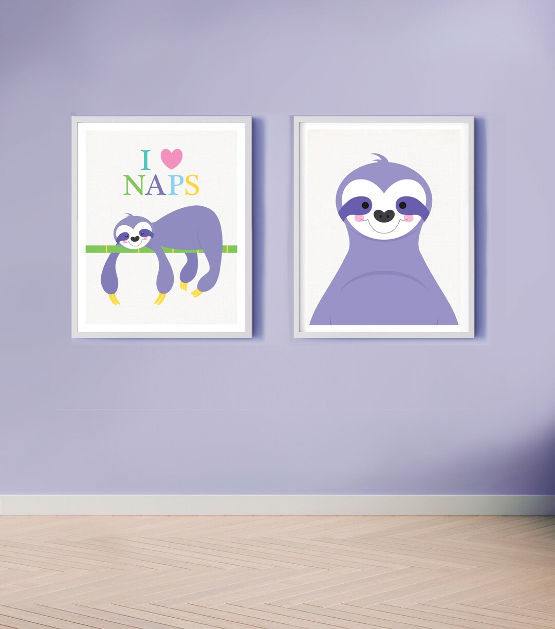 Colourful Sloth Nursery Prints for Safari or Jungle Theme | Animal ...