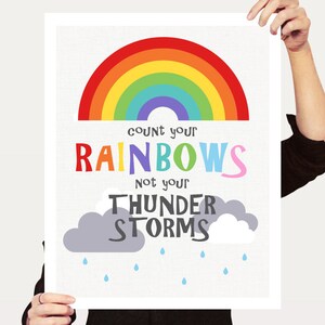 Rainbow Nursery Decor Kids Prints - Count Your Rainbows - Nursery Art ...