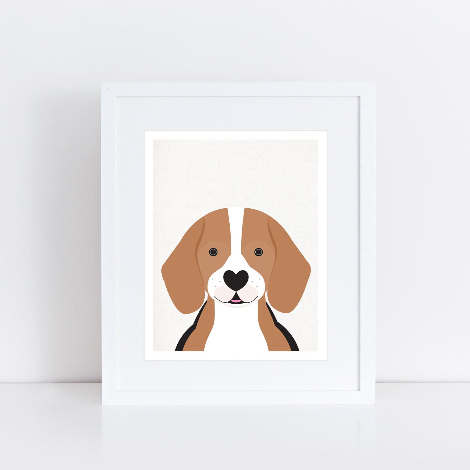 Beagle Print Puppy Dog Portrait Beagle Gifts Dog Art | Etsy