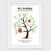 Teacher Appreciation Fingerprint Tree Printed Canvas or Paper ...