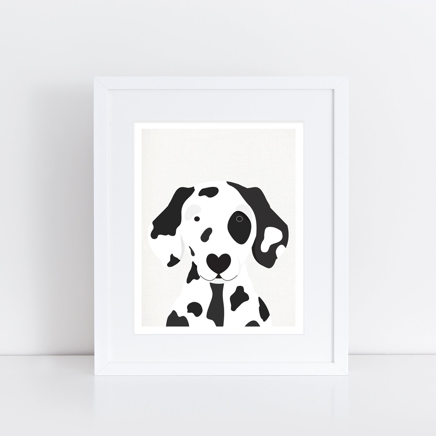 Dalmatian print dog portrait dalmatian gifts dog art | Etsy