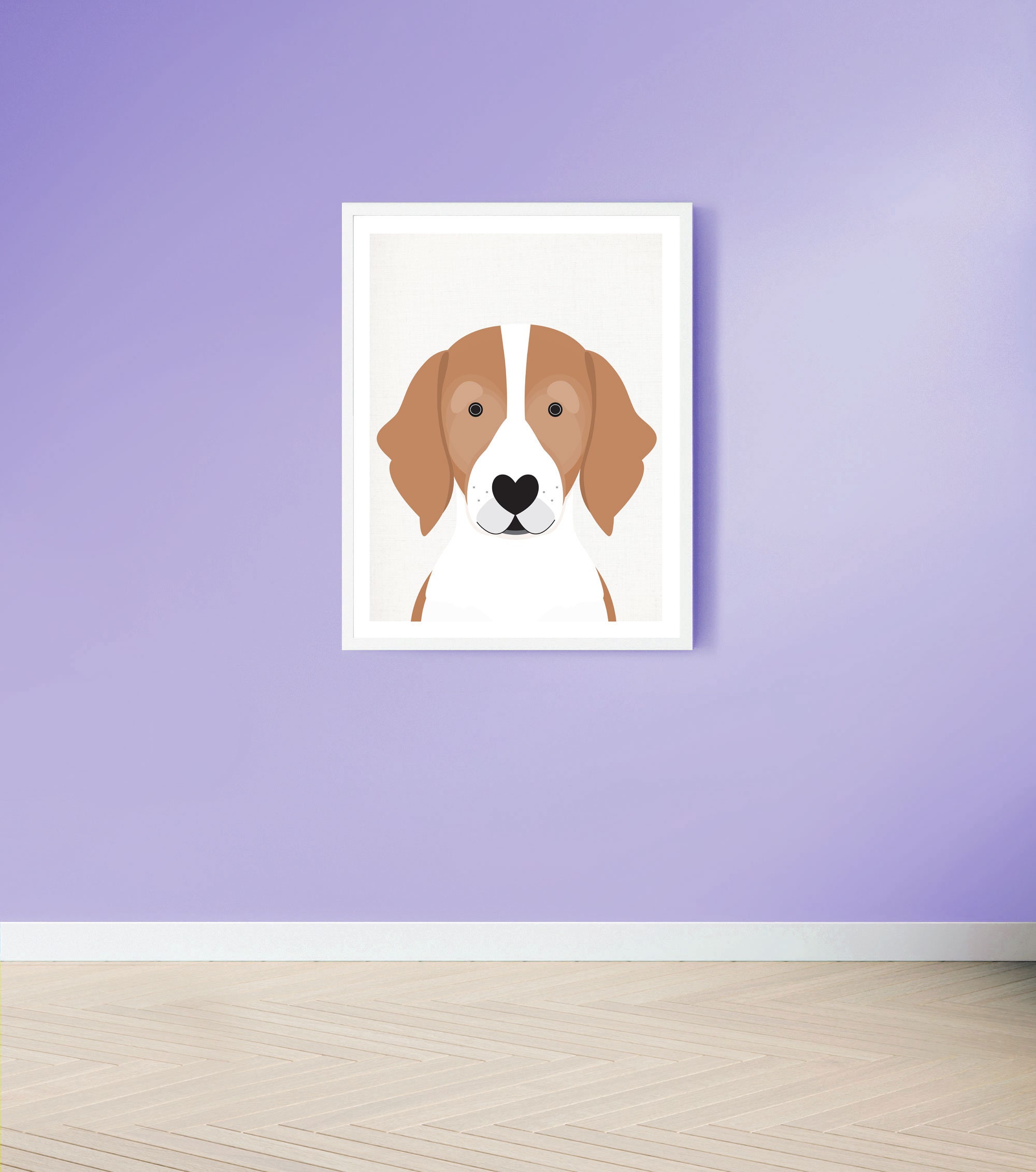 Beagle Print Puppy Dog Portrait Beagle Gifts Dog Art | Etsy