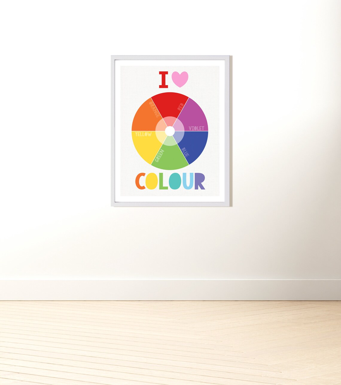 Color Wheel Poster Colour Print Colourful Kids Art Nursery - Etsy
