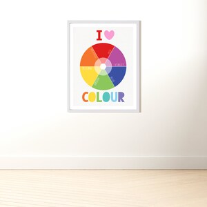 Color Wheel Poster Colour Print, Colourful Kids Art, Nursery Art ...