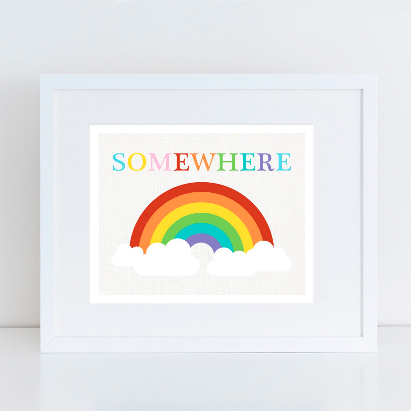 Rainbow Prints Somewhere Over the Rainbow Retro Rainbow - Etsy