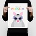 Hello Possum Australian Animal Nursery Art, Aussie Brushtail, Funny ...