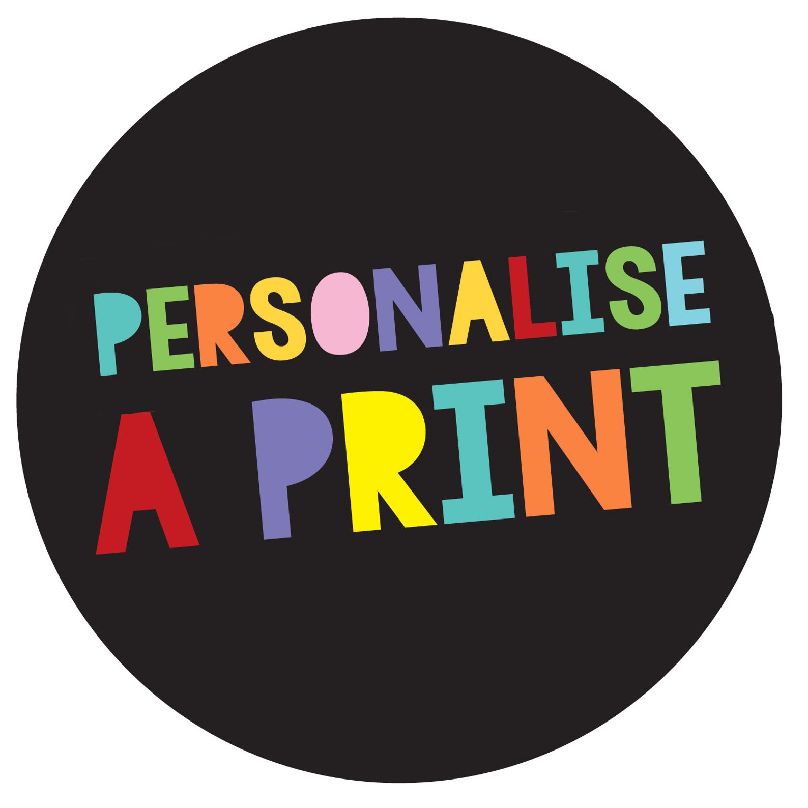 Personalise a Print - Custom Art Add on - Custom Colours, Add a Childs ...
