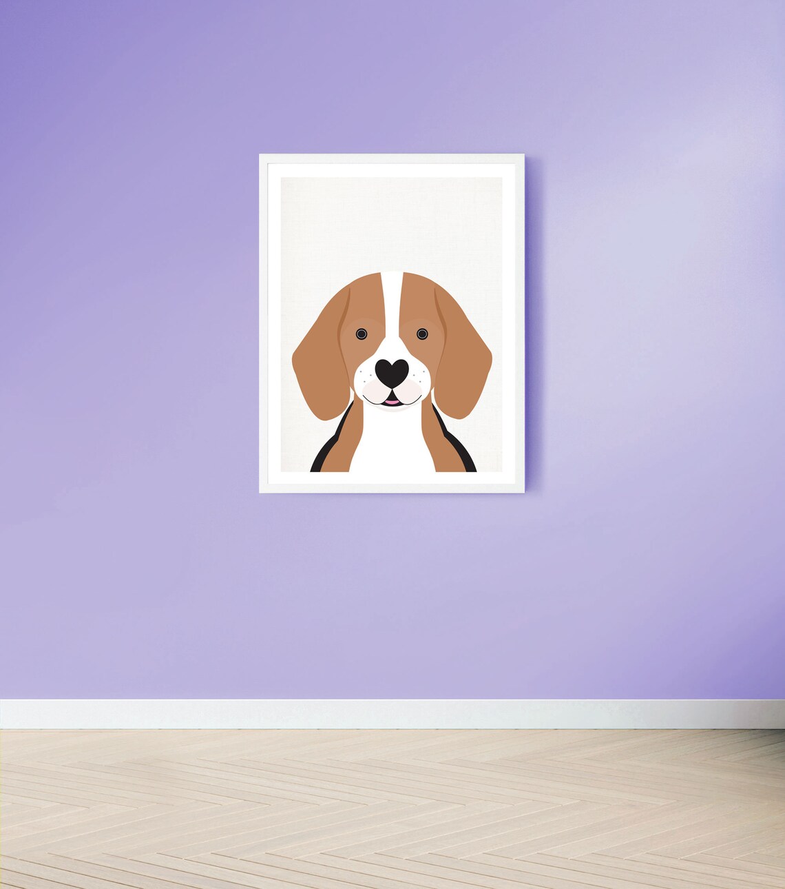 Beagle Print Puppy Dog Portrait Beagle Gifts Dog Art | Etsy