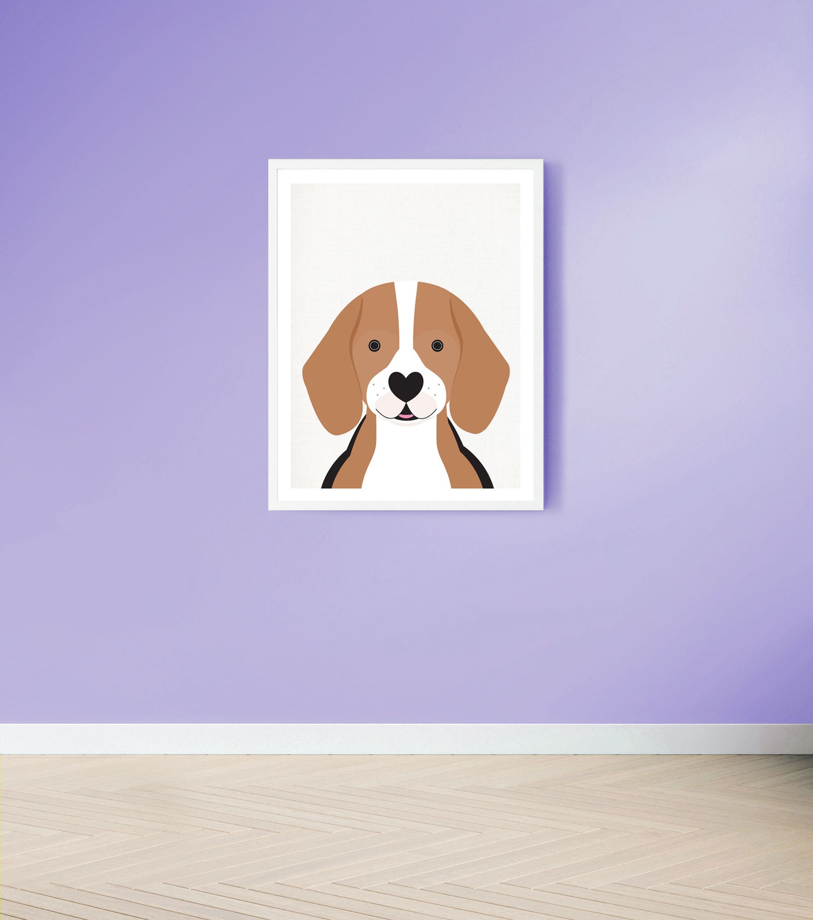 Beagle Print Puppy Dog Portrait Beagle Gifts Dog Art | Etsy
