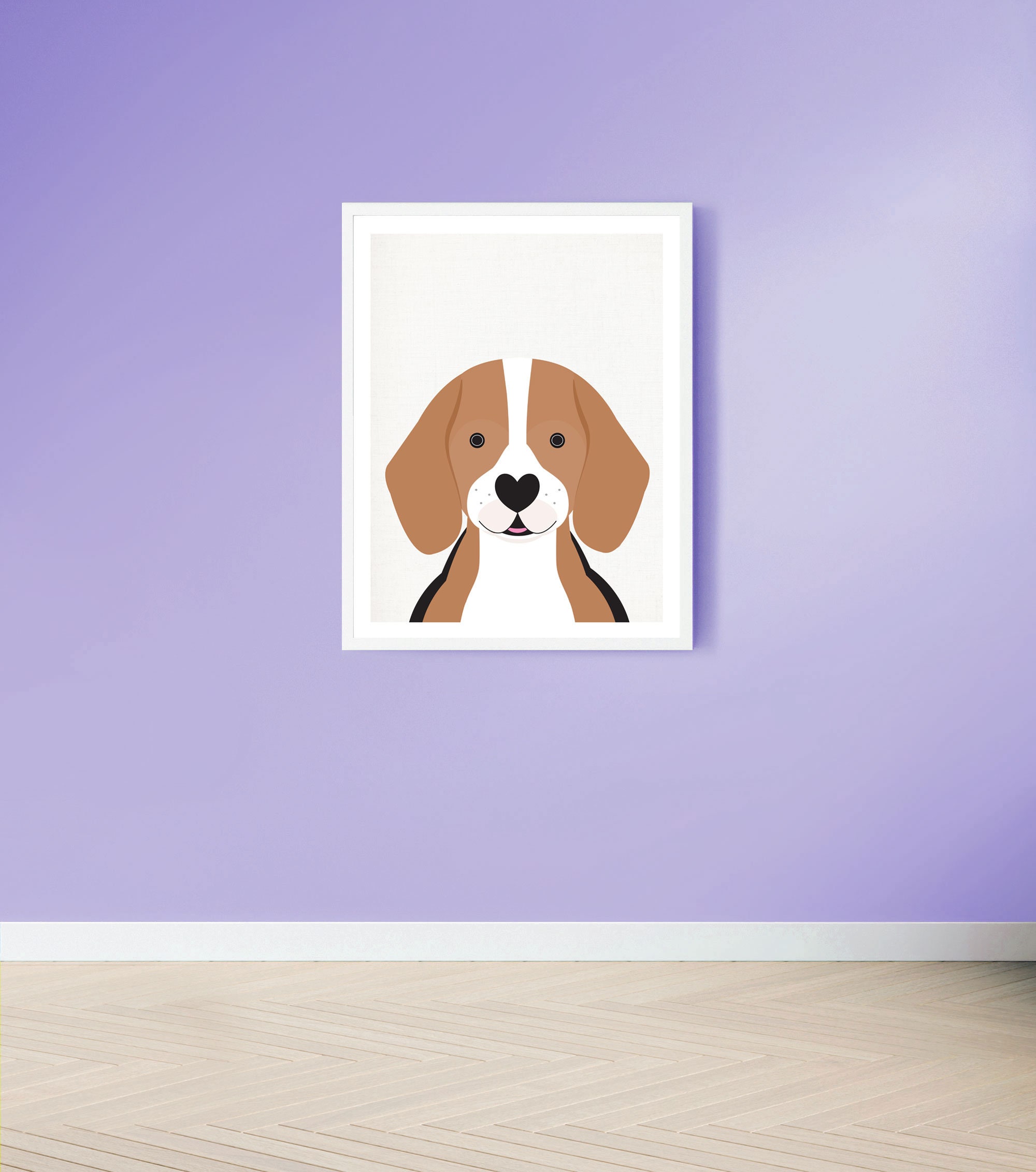 Beagle Print Puppy Dog Portrait Beagle Gifts Dog Art | Etsy