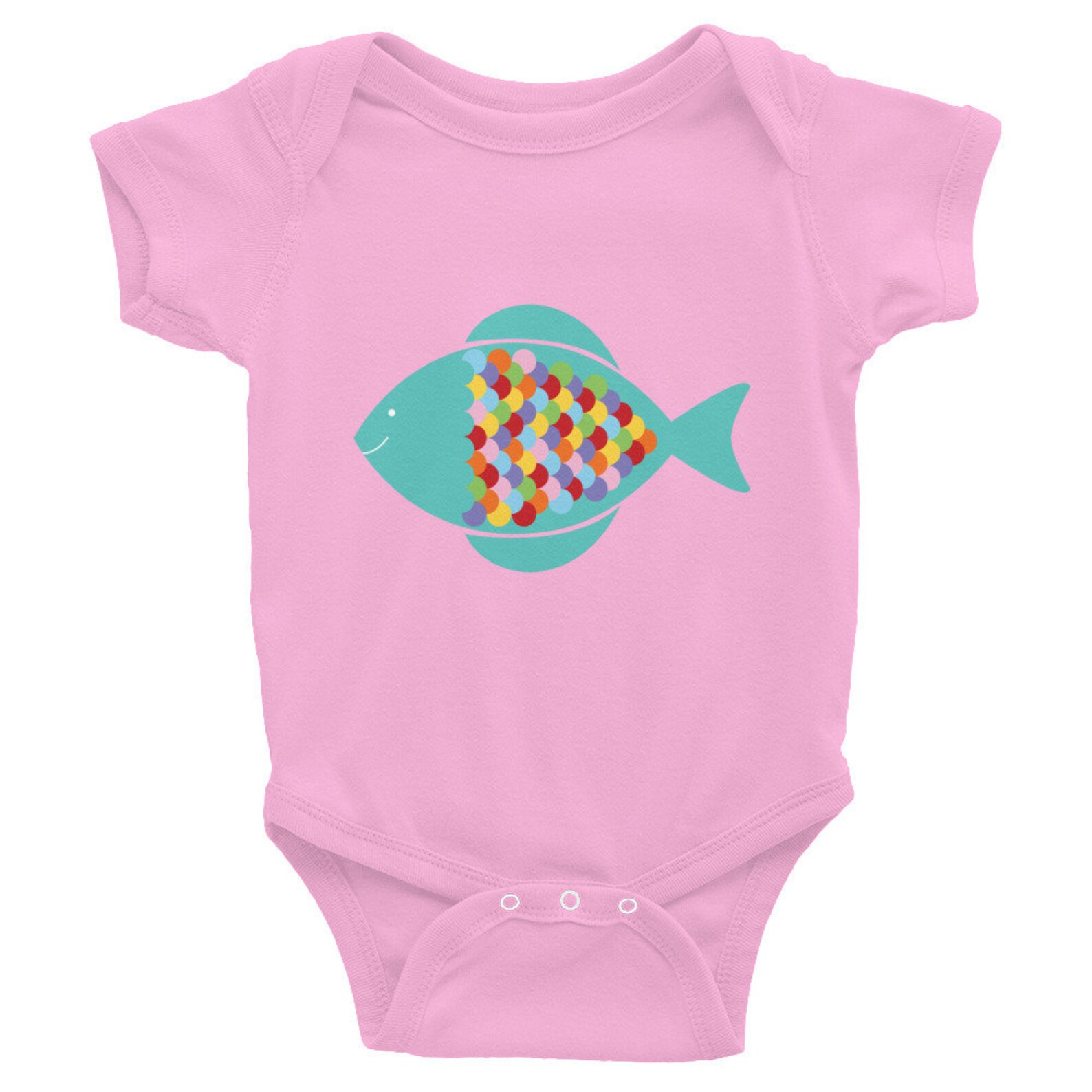 Baby clothes colourful fish infant bodysuit unisex baby | Etsy