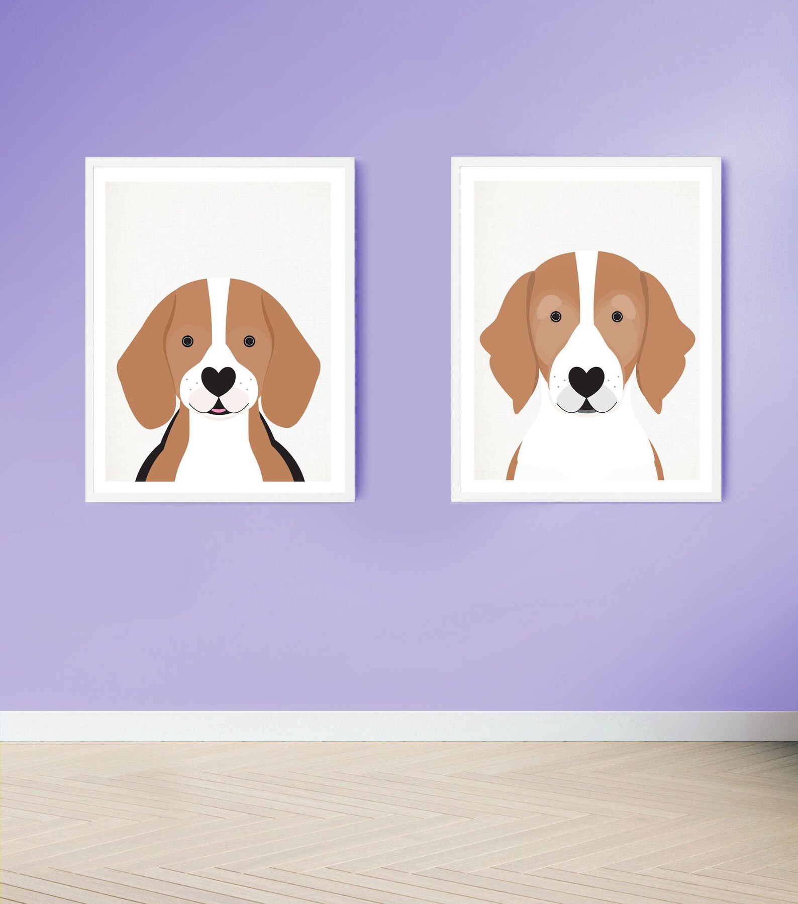 Beagle Print Puppy Dog Portrait Beagle Gifts Dog Art | Etsy