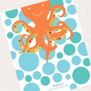 Octopus Baby Shower Signature Guest Book Print - New Baby Keepsake ...
