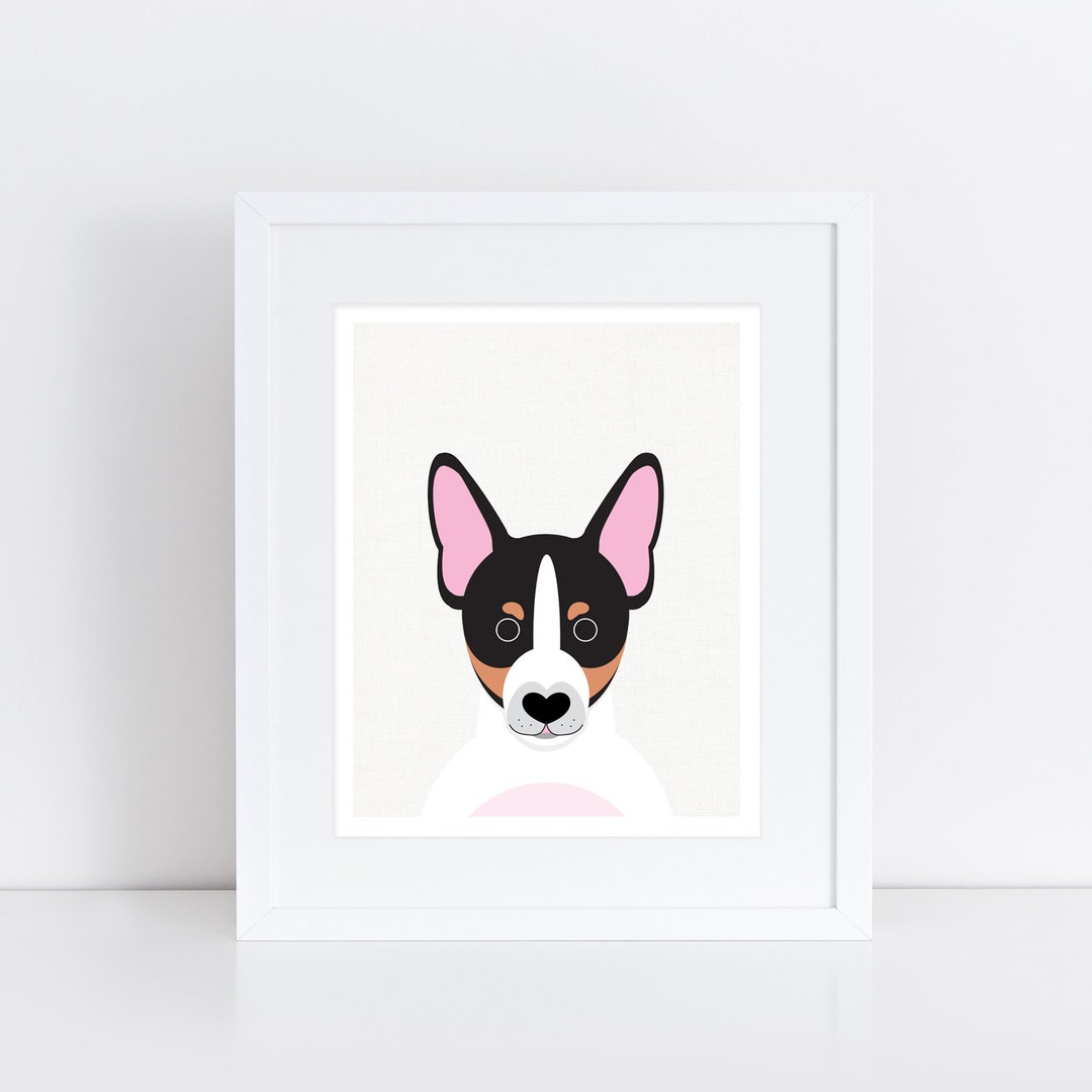 Miniature Fox Terrier Gifts Fox Terrier Print, Dog Art - Mini Foxie Art ...