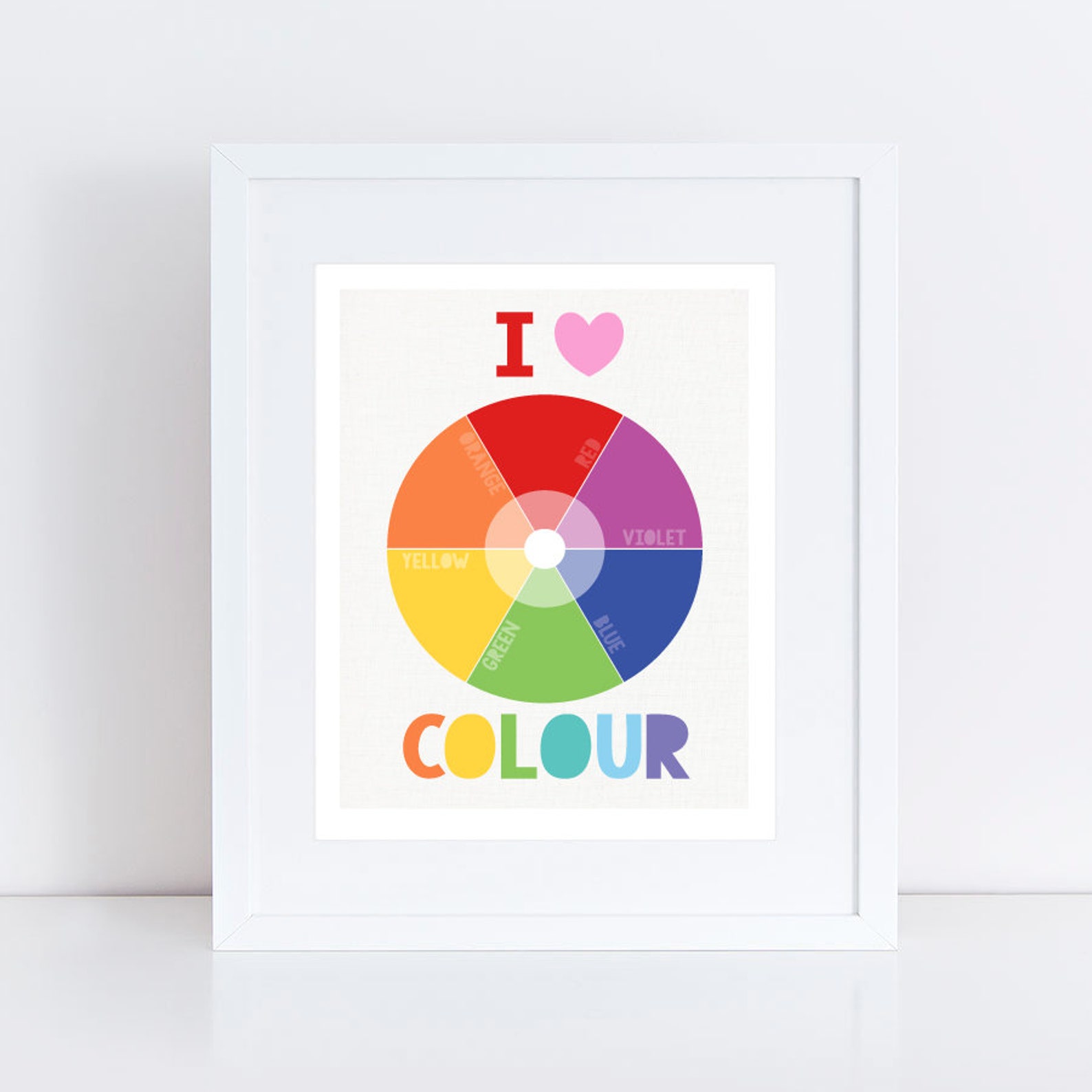 Color Wheel Poster Colour Print Colourful Kids Art Nursery - Etsy