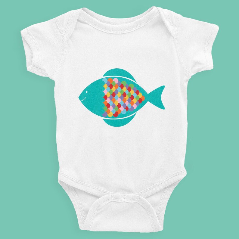 Baby Clothes Colourful Fish Infant Bodysuit Unisex Baby - Etsy
