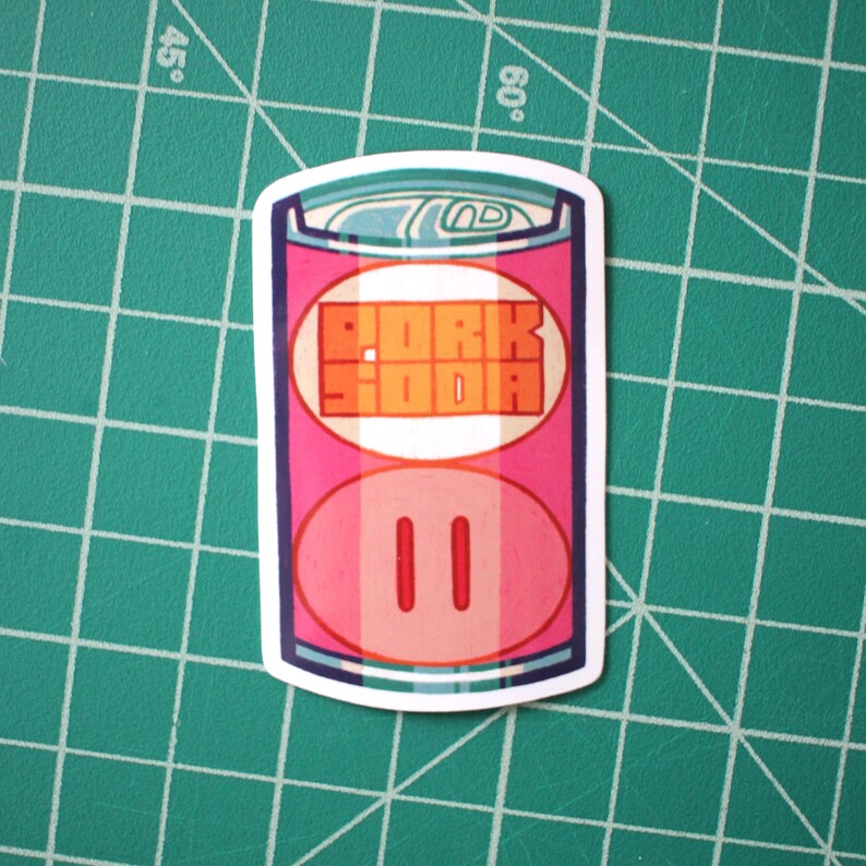 Pork Soda Can Sticker - Etsy