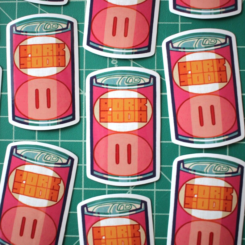 Pork Soda Can Sticker - Etsy