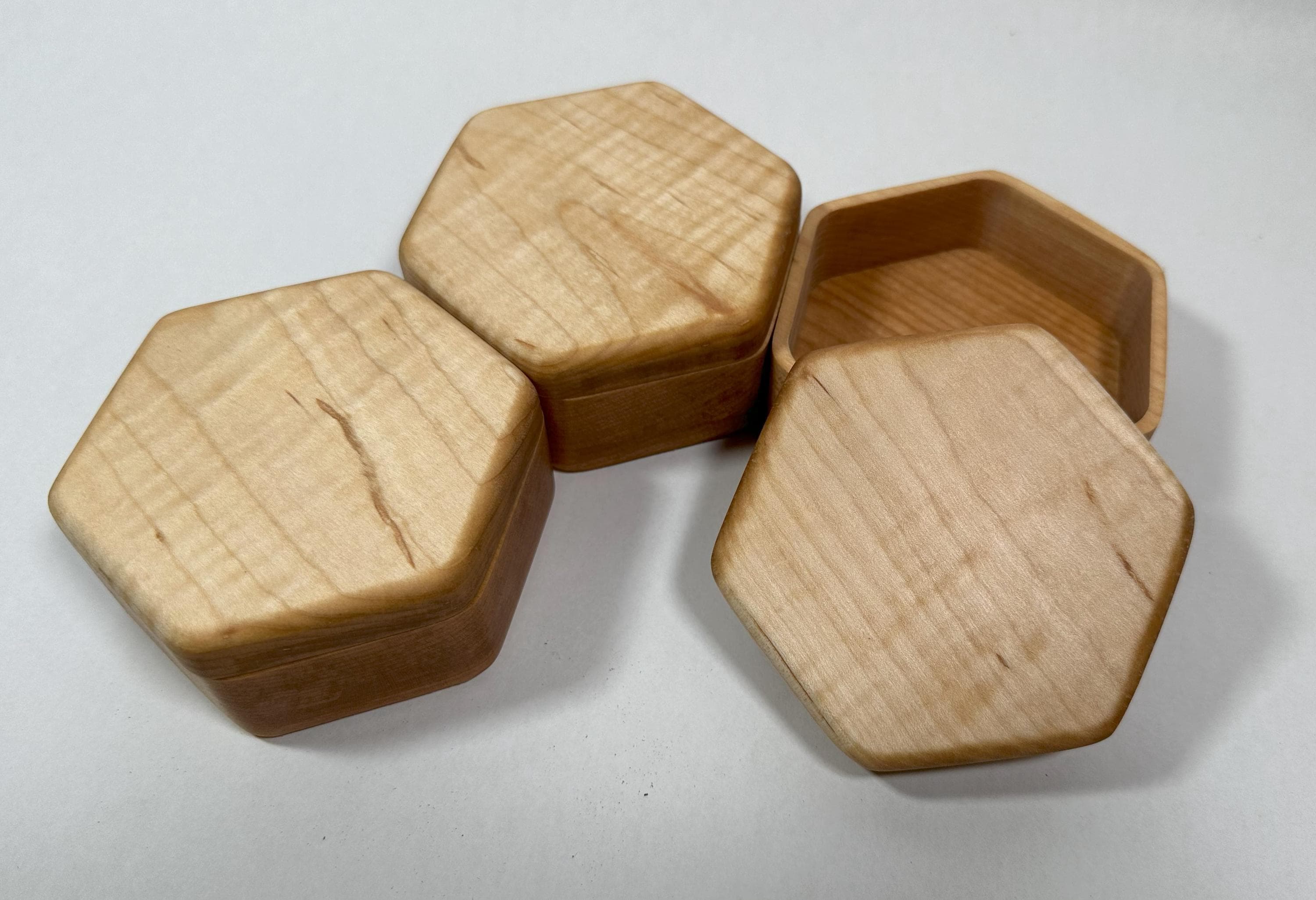 Curly Maple Hexagonal Box - Etsy