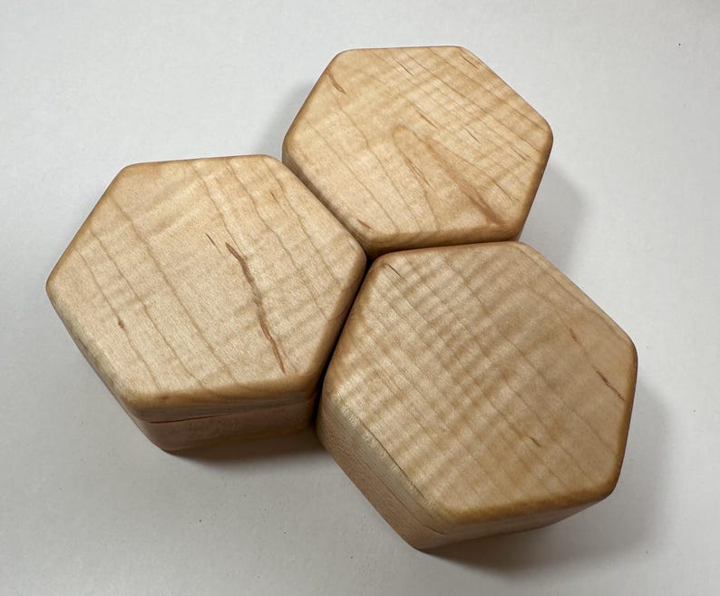 Curly Maple Hexagonal Box - Etsy