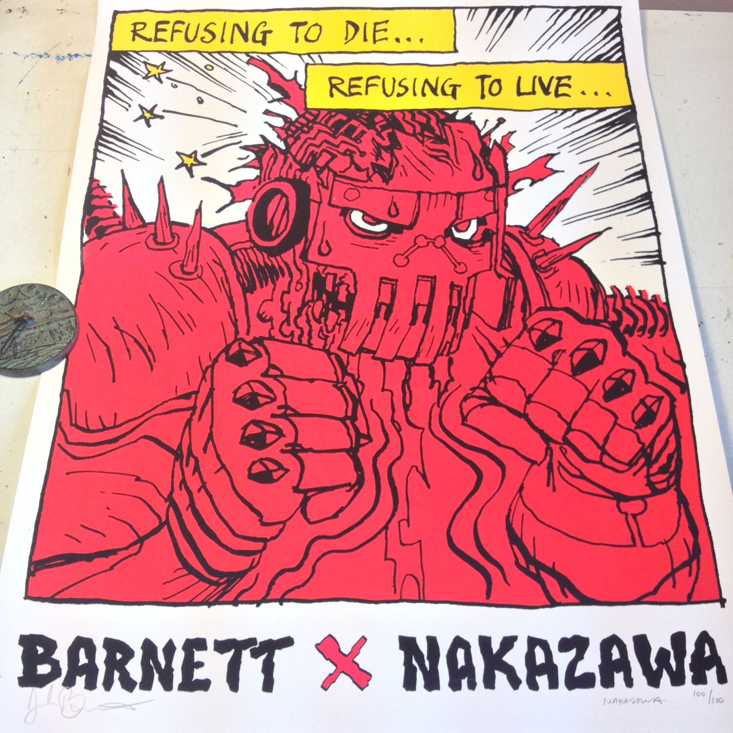 Limited Edition Refusing to Die Screen Print Autographed by Warmaster ...